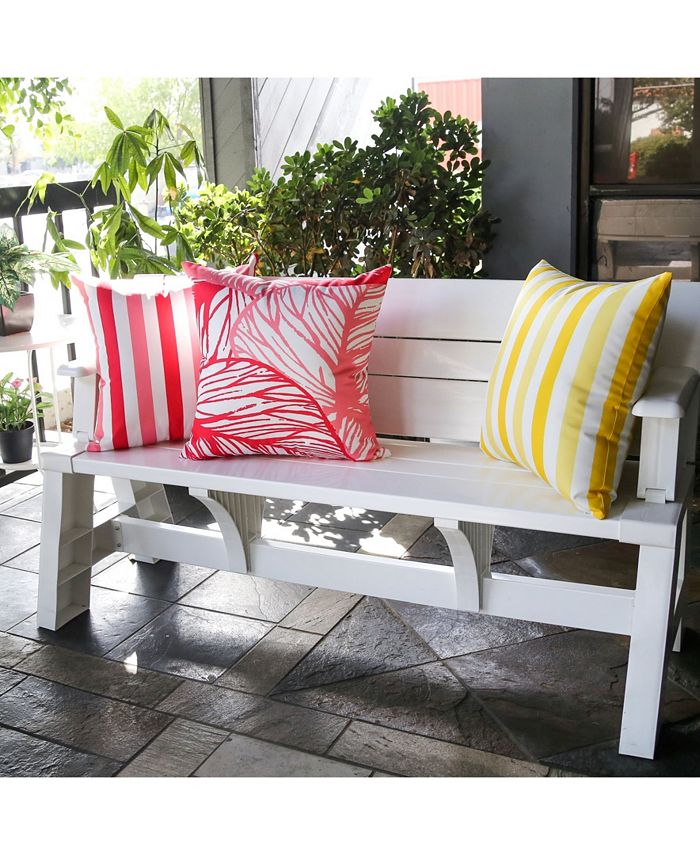 Homey Cozy Outdoor Nancy Leaf Set of 2 Throw Pillows - Macy's