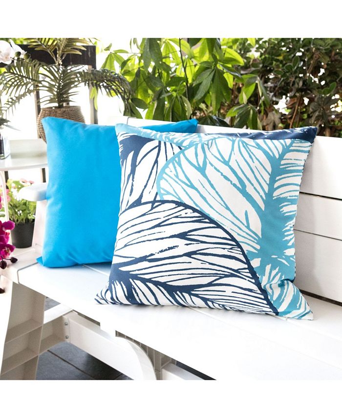 Homey Cozy Outdoor Nancy Leaf Set of 2 Throw Pillows - Macy's