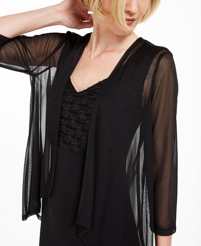 Connected Attached-Jacket Embellished Gown - Macy's