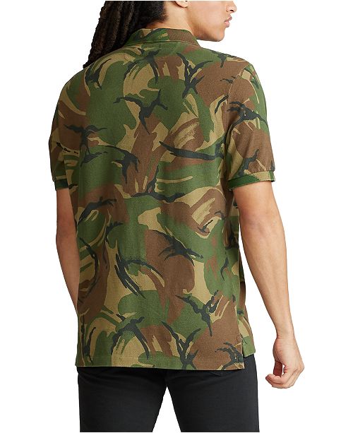 Polo Ralph Lauren Men's Custom Slim-Fit Camo Mesh Polo & Reviews ...
