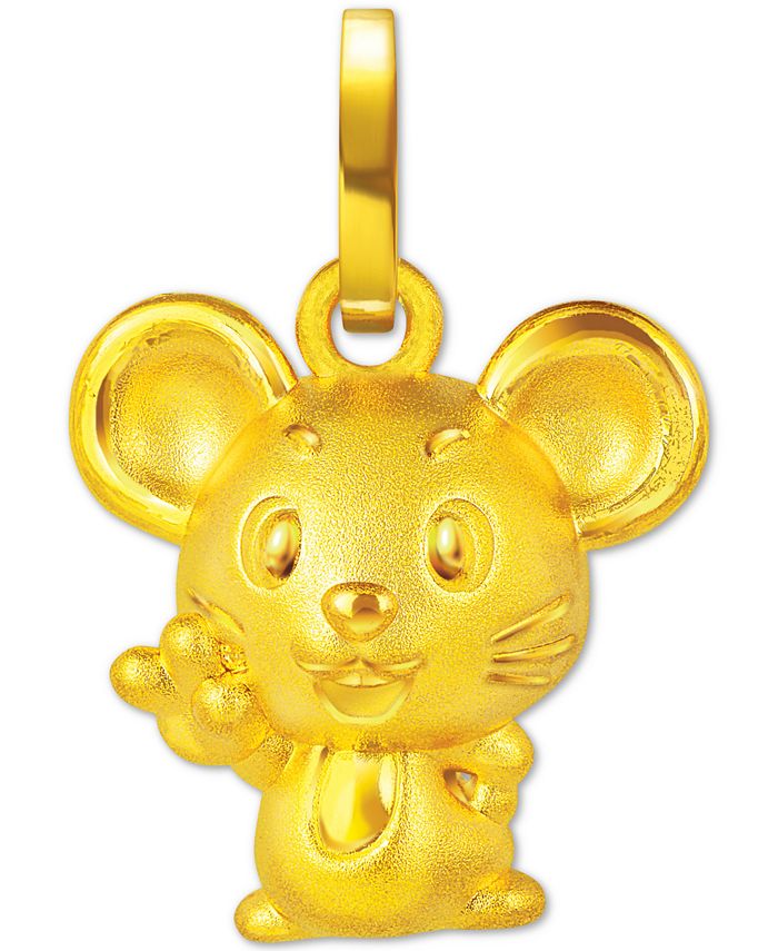 Chow Tai Fook Rat Charm Pendant in 24K Gold - Macy's