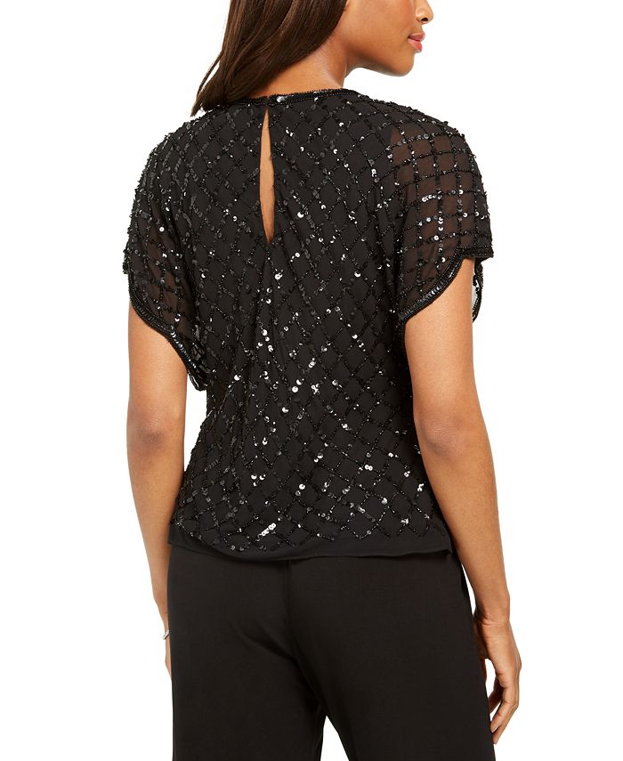 Adrianna Papell Sequined Top - Macy's
