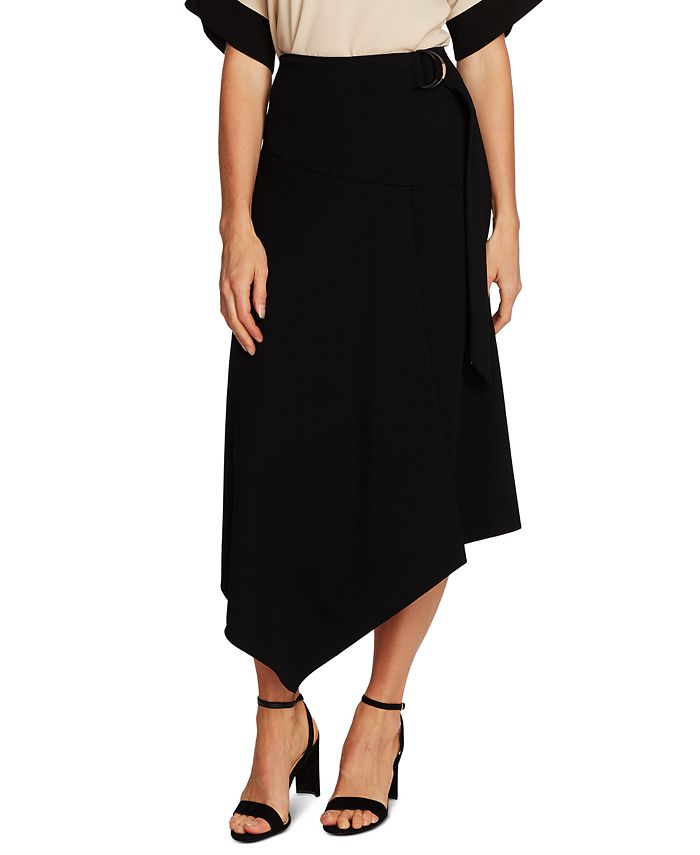 Vince Camuto Belted Asymmetrical Midi Skirt & Reviews - Skirts - Women ...