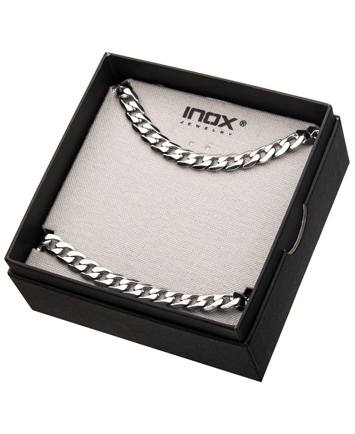 INOX Curb Chain 8" Bracelet and 22" Necklace Set - Macy's