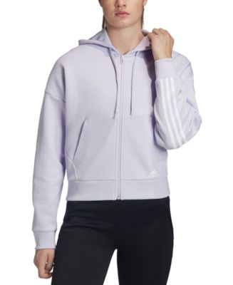 adidas 3-Stripe Zip Hoodie - Macy's