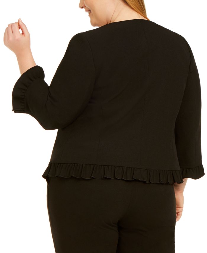 Kasper Plus Size Ruffled Jacket - Macy's
