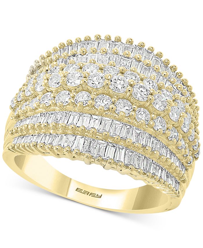 EFFY Collection EFFY® Diamond Baguette Multi-Row Statement Ring (1-7/8 ...