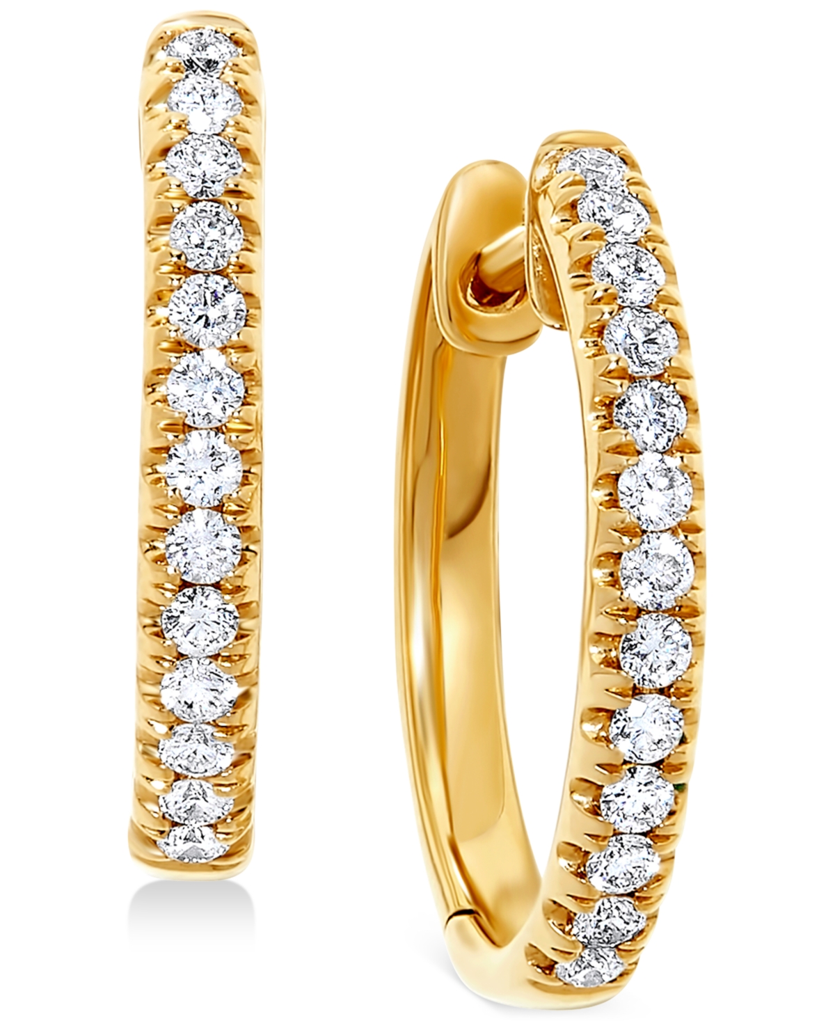Click here for Diamond Small Hoop Earrings (3/8 ct. t.w.)  0.6 -... prices
