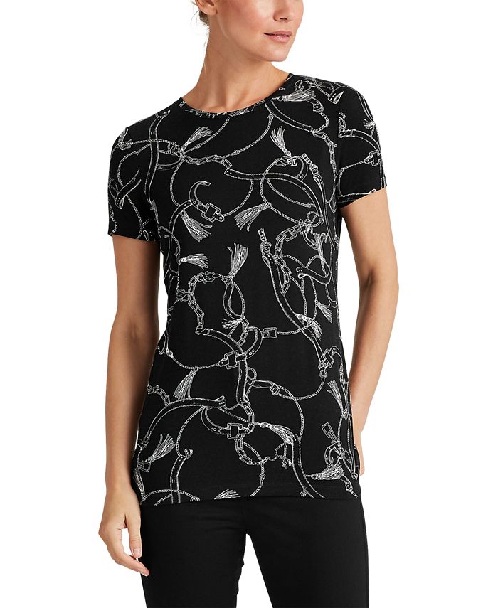 Lauren Ralph Lauren Graphic Print Top - Macy's