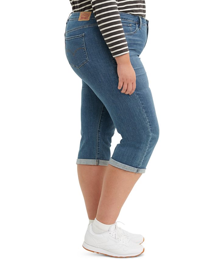 Levi's Trendy Plus Size Shaping Capri Jeans - Macy's