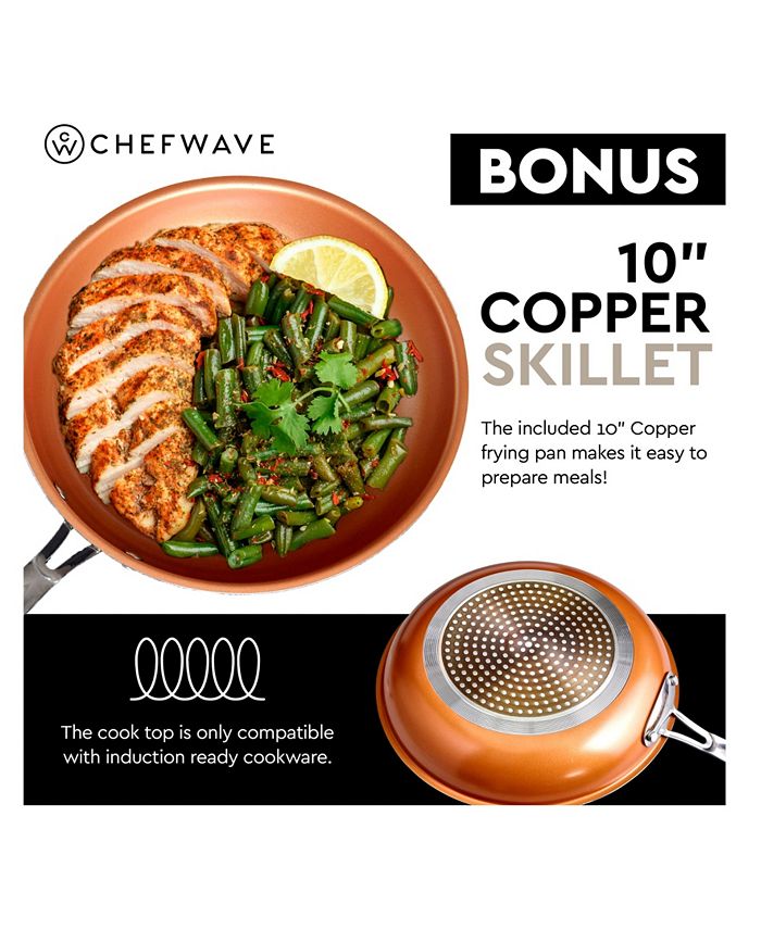 ChefWave Portable Induction Cooktop Countertop Burner and Frying Pan ...