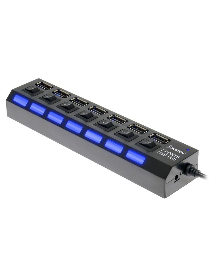 Insten 7-Port USB Hub with On, Off Switch - Macy's