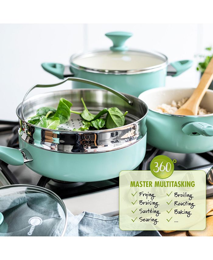 GreenPan Rio Ceramic Nonstick 5-Qt. Saute Pan - Macy's