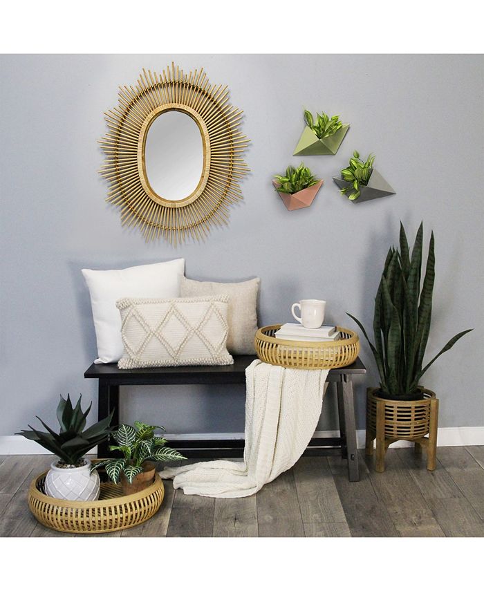 Stratton Home Décor Stratton Home Decor 36" Kelly Bamboo Oval Wall ...