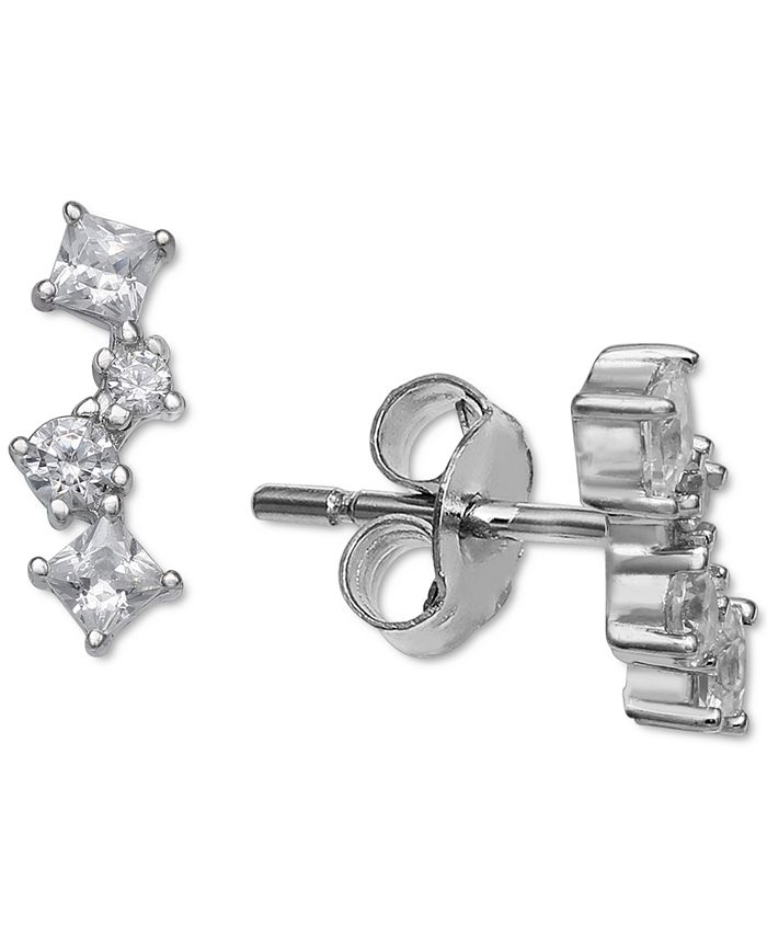 Giani Bernini Cubic Zirconia Multi-Shape Earring in Sterling Silver ...