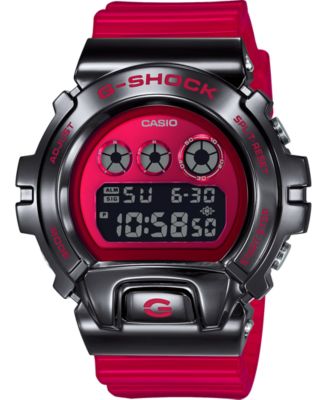 G-Shock Men's Digital Red Resin Strap Watch 50mm - Macy's