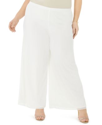 MSK Plus Size Mesh Wide-Leg Pants - Macy's