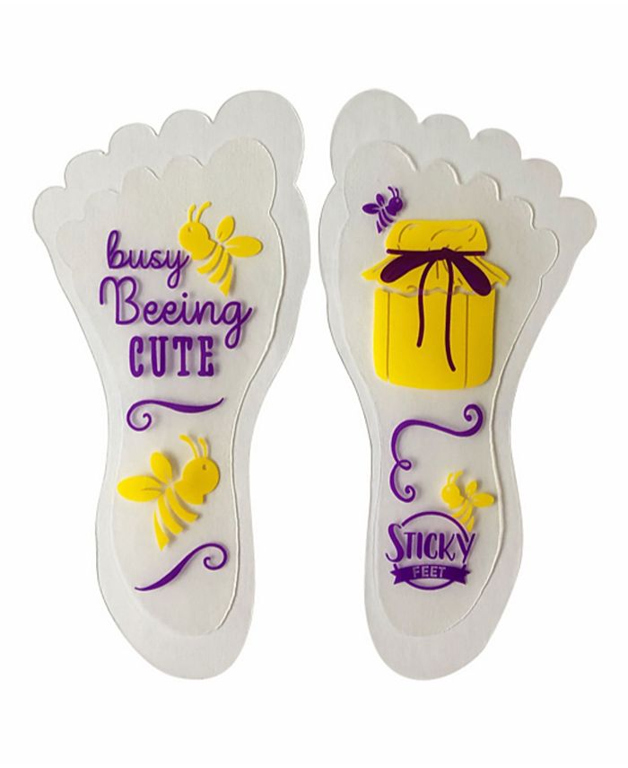 Sticky Feet Toddler Boys and Girls Busy Beeing Cute Iron-on Grip- Pack ...