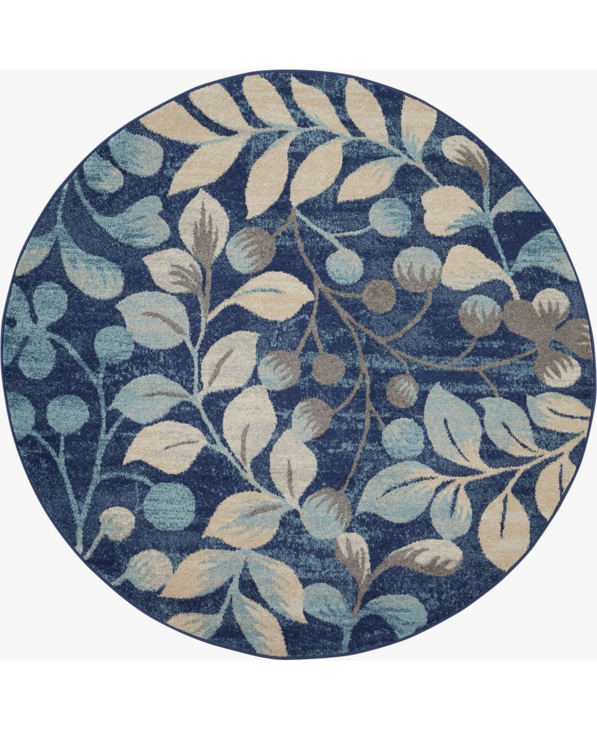Click here for Long Street Looms Peace PEA03 Navy 53 Round Area R... prices
