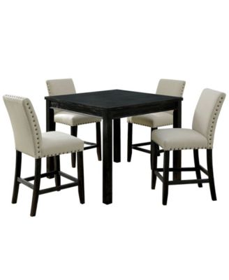 Furniture of America Sewanee 5-Piece Square Counter Table Set - Macy's