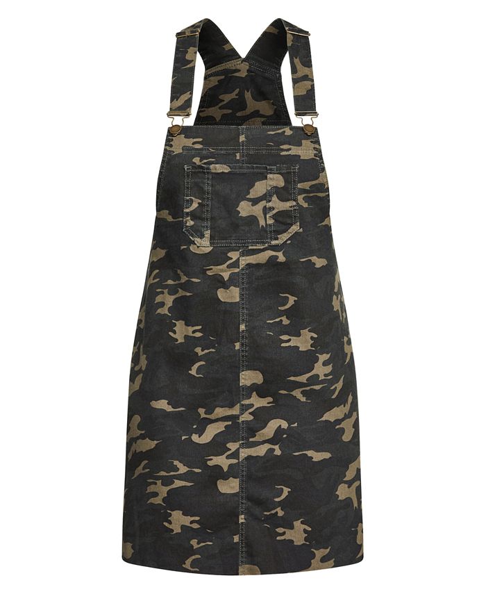 City Chic Trendy Plus Size Denim Camo-Print Dress - Macy's