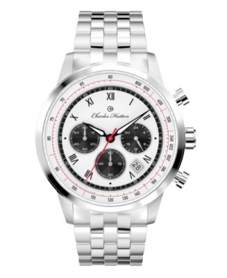 Charles Hutton Men's Duke Chronograph Silver Stainless Steel Strap ...