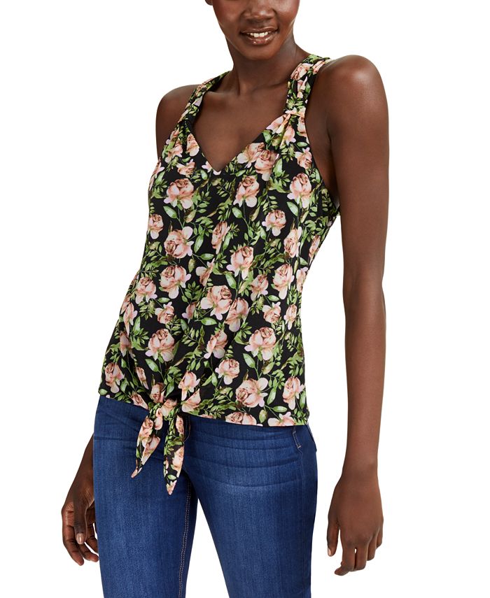 INC International Concepts INC V-Neck Tie-Front Tank Top, Created for ...