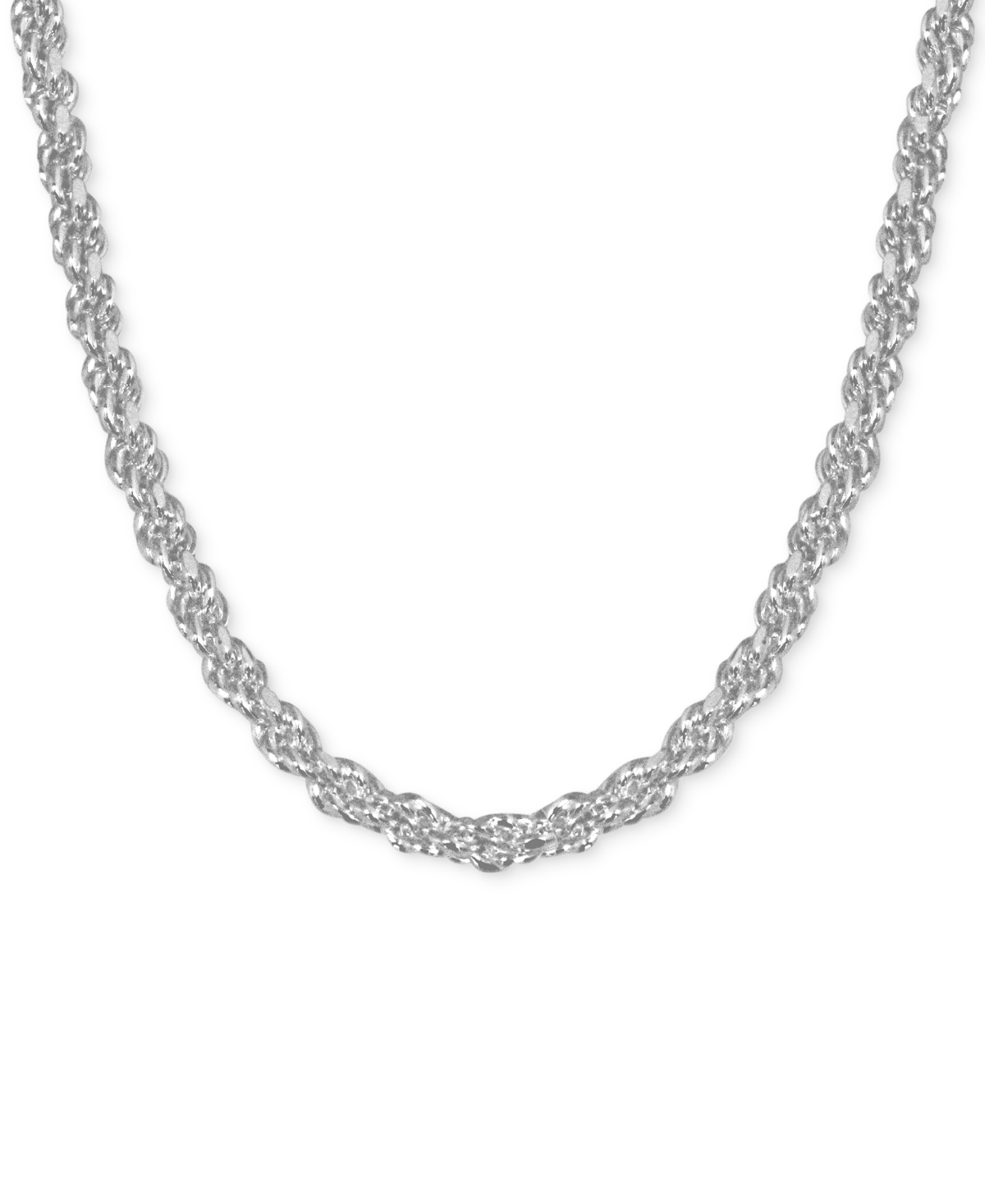 Click here for And Now This Silver Plated Rope Link 18 Chain Neck... prices