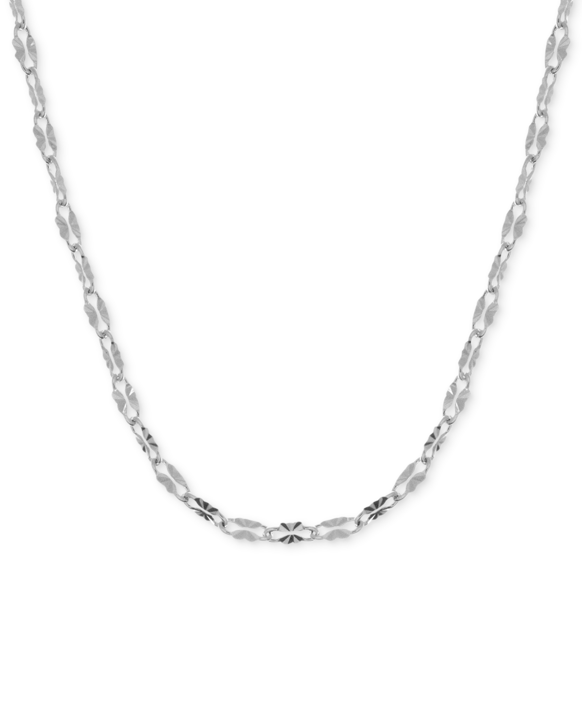 And Now This Mirror Link 24 Chain Necklace in Silver Plate or Gold Plate - Silver