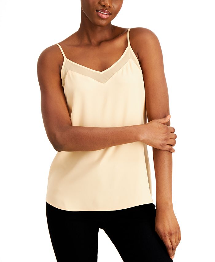 Calvin Klein X-Fit Slim-Fit Sheer-Trim Camisole - Macy's