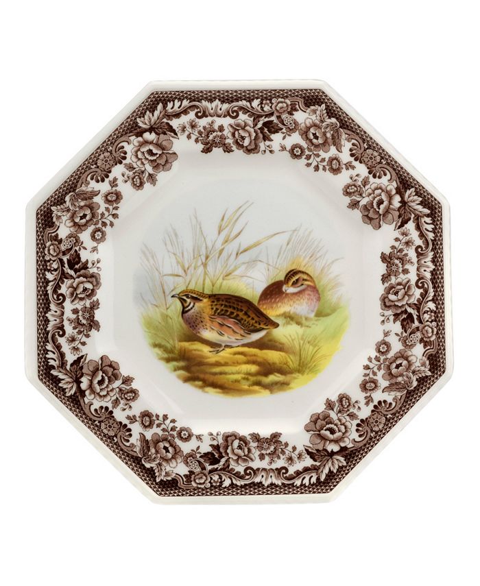 Spode Woodland Quail Octagonal Plate - Macy's