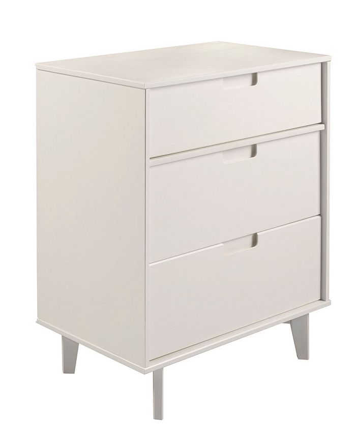 Walker Edison 3-Drawer Groove Handle Wood Dresser - Macy's
