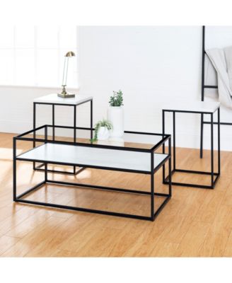 Walker Edison 3-Piece Box Metal Table Set - Macy's