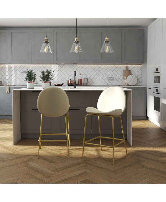 CosmoLiving By Cosmopolitan Astor Upholstered Counter Stool - Macy's