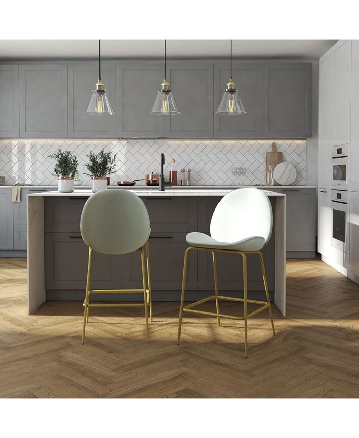 CosmoLiving By Cosmopolitan Astor Upholstered Counter Stool - Macy's