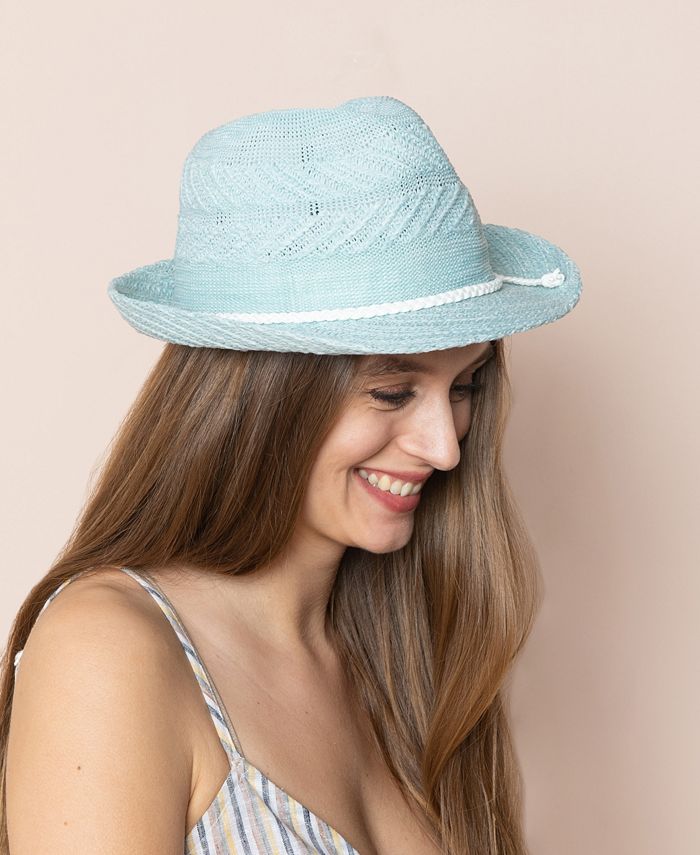 INC International Concepts INC Packable Woven Fedora, Created for Macy ...