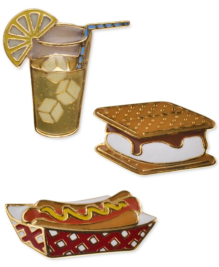 Charter Club Gold-Tone 3-Pc. Set Summer Snack Pin, Created for Macy's ...