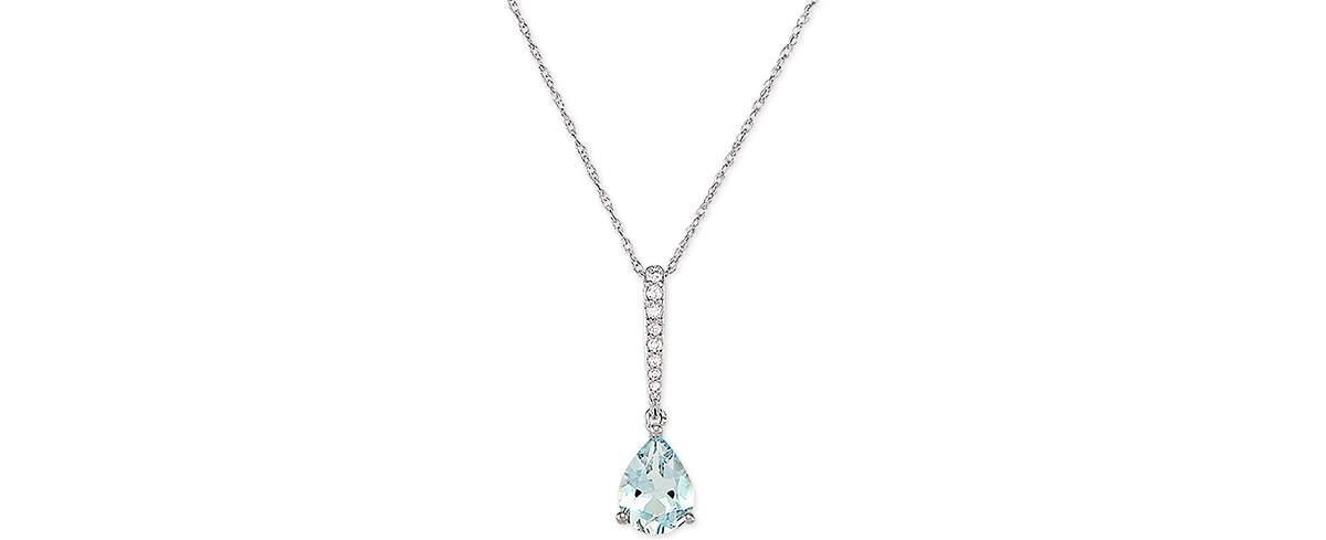 Click here for Aquamarine (7/8 ct. t.w.) & Diamond (1/20 ct. t.w.... prices
