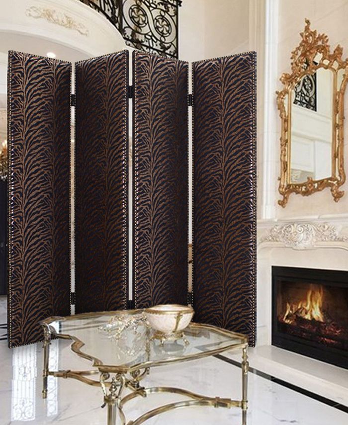 Screen Gems Double sided 4 Panel 7' x 7' Azullian Screen - Macy's