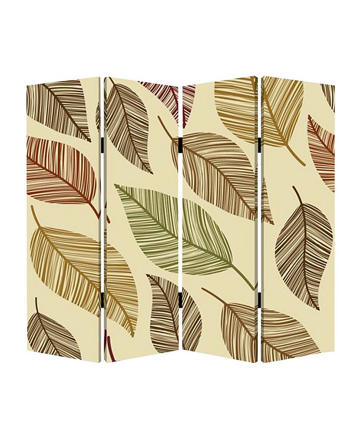 Screen Gems Double sided 4 Panel 7' x 7' Perpetoal Leaf Screen - Macy's