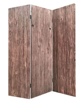 Screen Gems Handcrafted Rustic 3 Panel Woodland Screen - Macy's