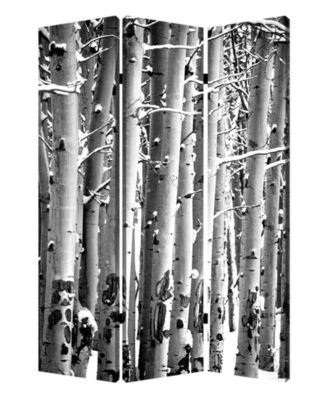 Screen Gems Double sided with different Design 3 Panel 6' Birch Screen ...