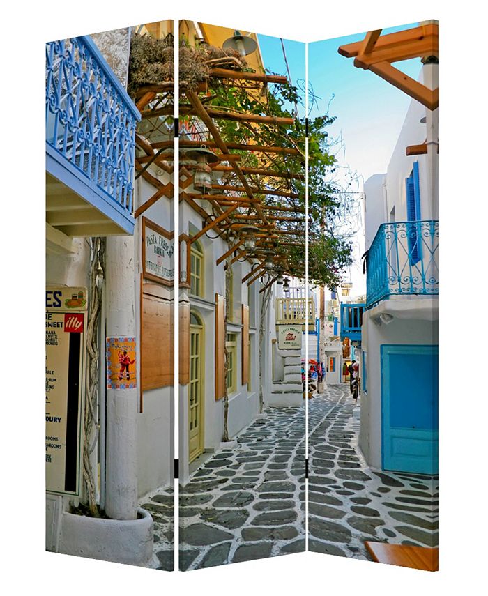 Screen Gems Double sided with different Design 3 Panel 6' Greece Screen ...