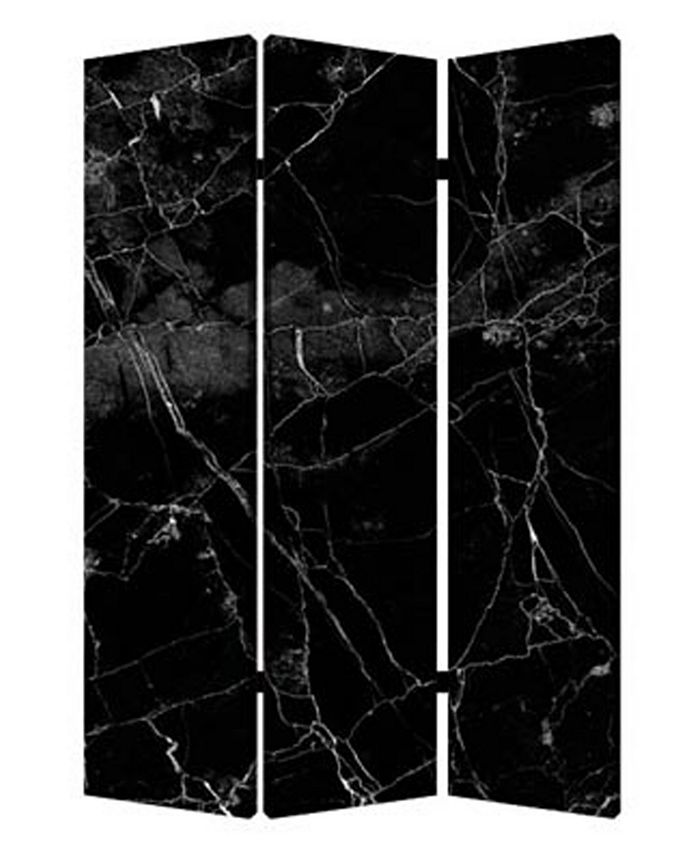 Screen Gems Double sided with different Design 3 Panel 6' Marble Screen ...