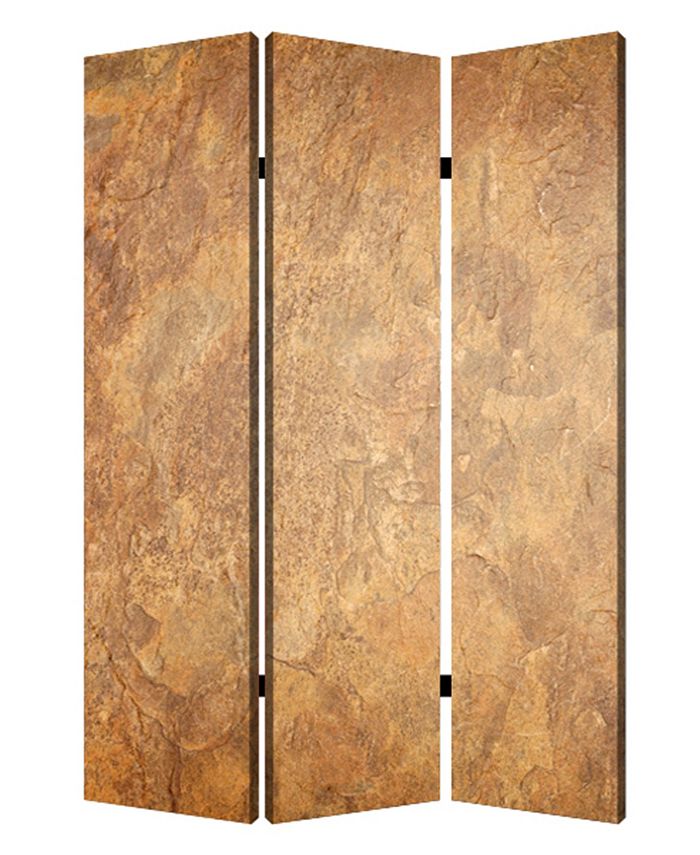 Screen Gems Double sided with different Design 3 Panel 6' Marble Screen ...
