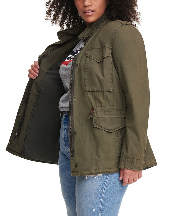 Levi's Trendy Plus Size Cotton Utility Jacket - Macy's