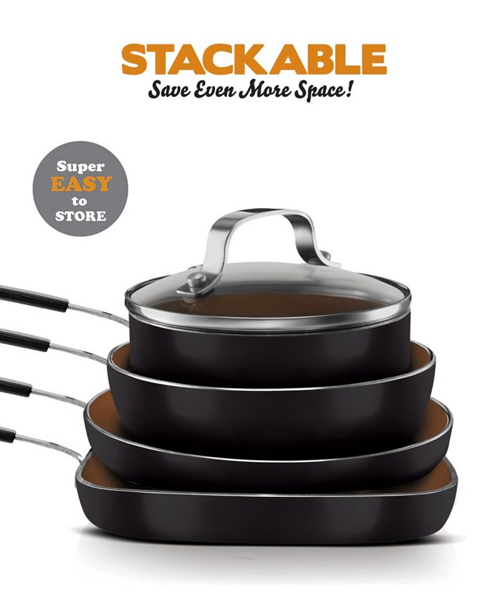 Gotham Steel Nonstick Space-Saving StackMaster Mini 5-Pc. Cookware Set ...