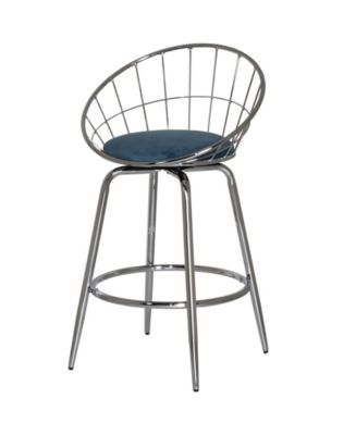 Hillsdale Bullock Rounded Disc Metal Swivel Counter Height Stool - Macy's