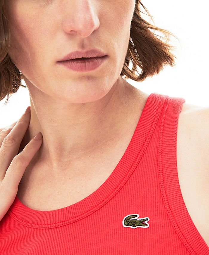 Lacoste Cotton Ribbed Tank Top - Macy's