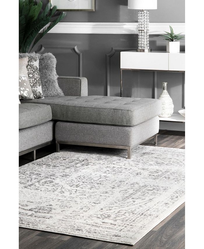 nuLoom Smoky Vintage-Inspired Arlena Gray 3' x 5' Area Rug - Macy's